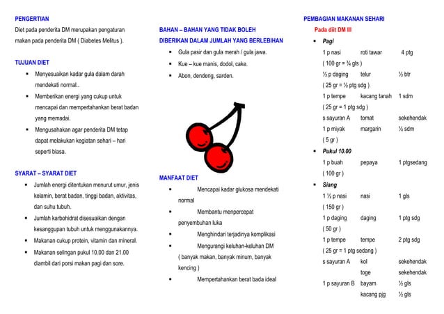 Leaflet diet dm | DOC