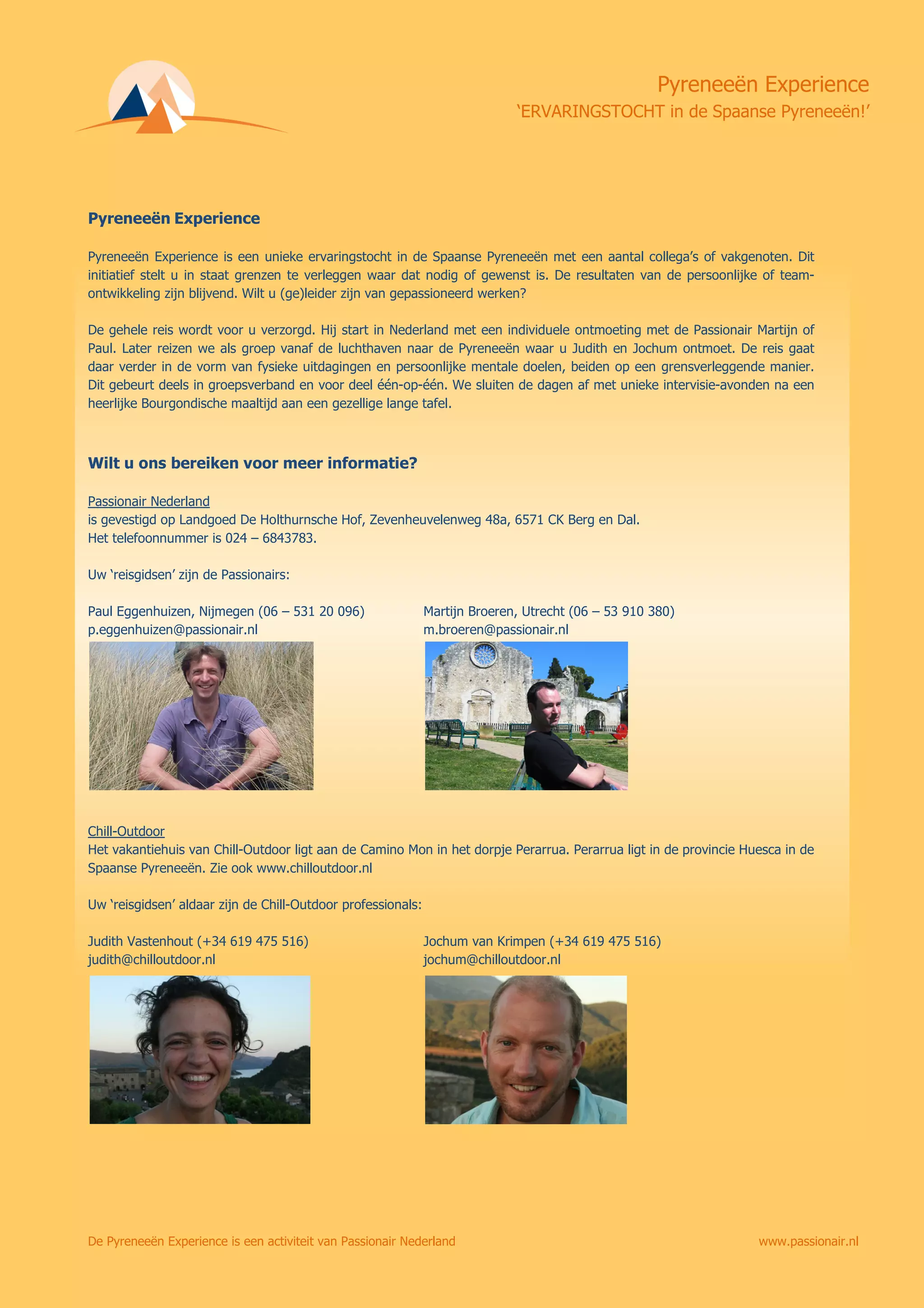 Leaflet Ervaringstocht In De Spaanse PyerneeëN Brochure | PDF