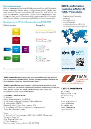 Our Leaflet ISO 20000 EXIN - TEAM Professional Services | PDF