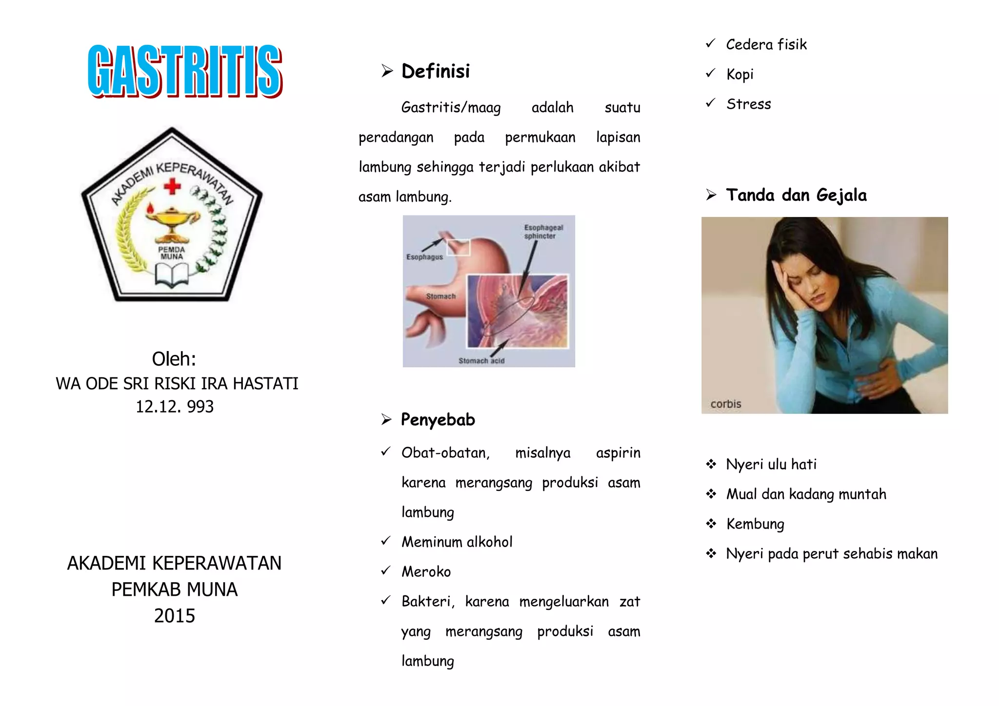 Leaflet gastritis 3 | PPT