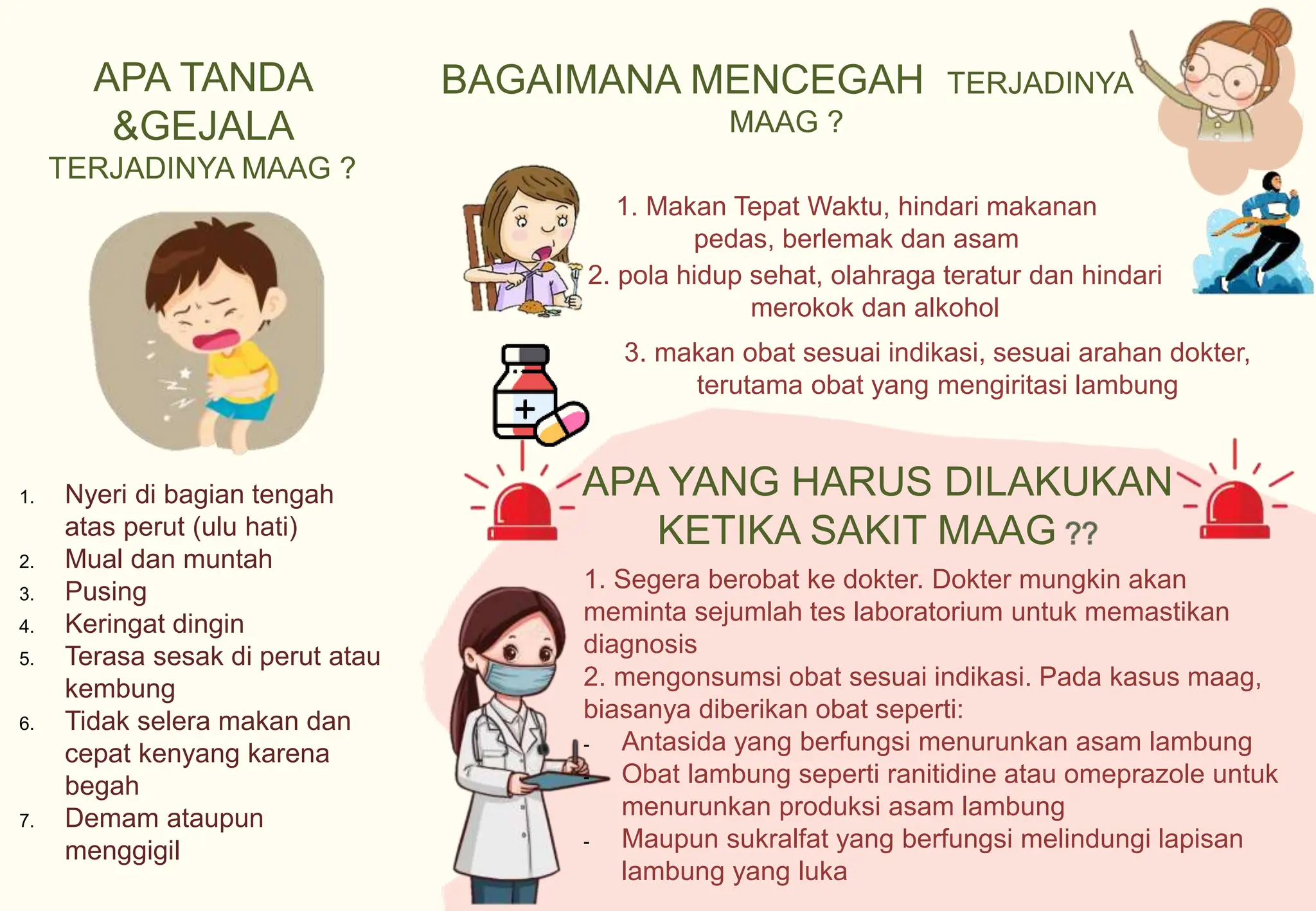 leaflet IKM, gastritis dan pencegahannya | PPTX