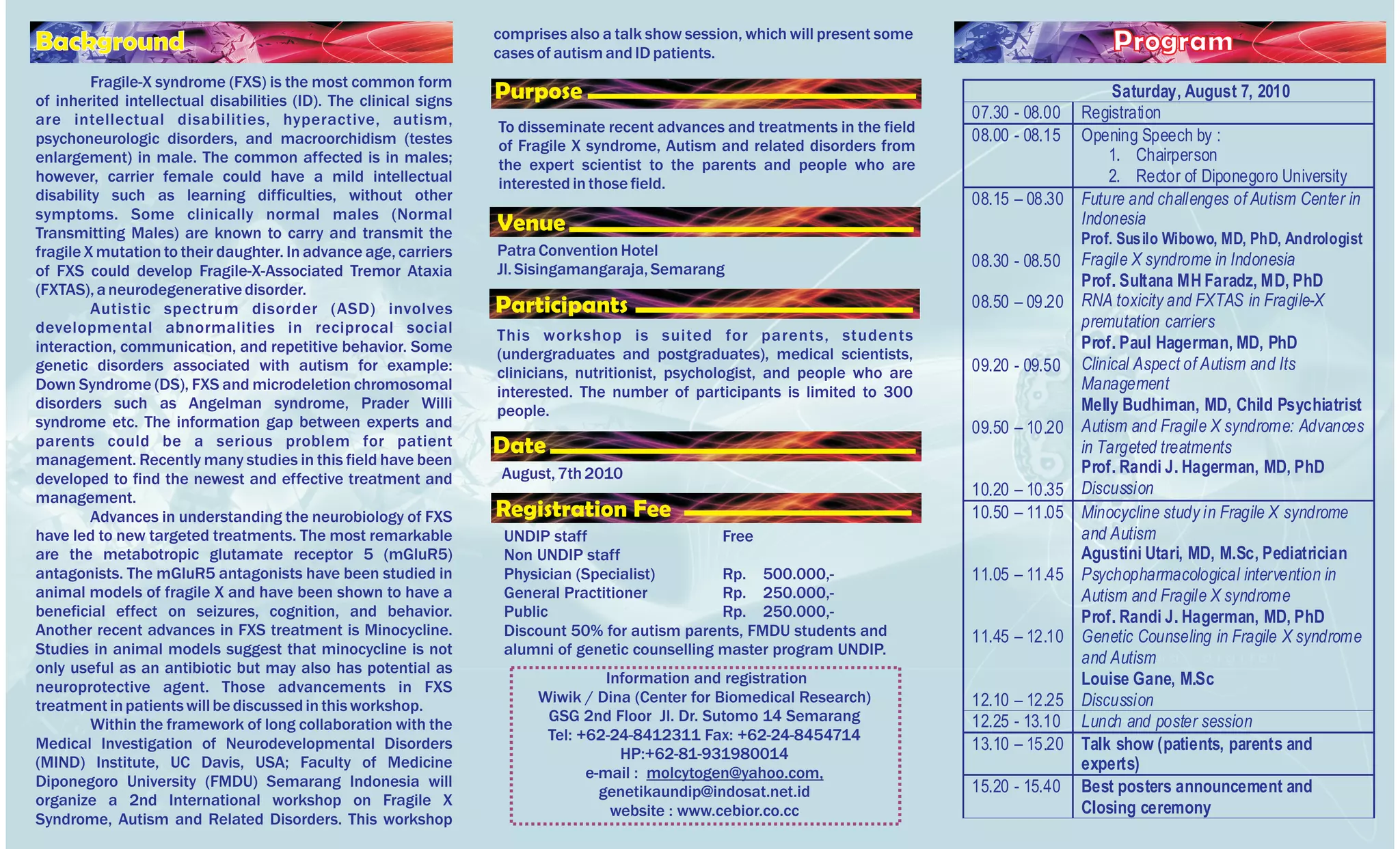 Leaflet International Seminar On Autism Final | PPT