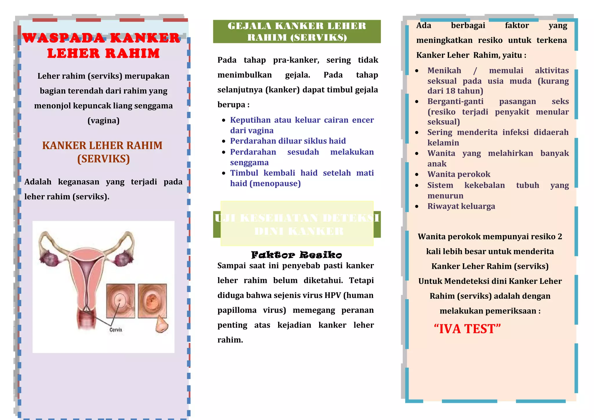 Leaflet kanker leher rahim | DOC