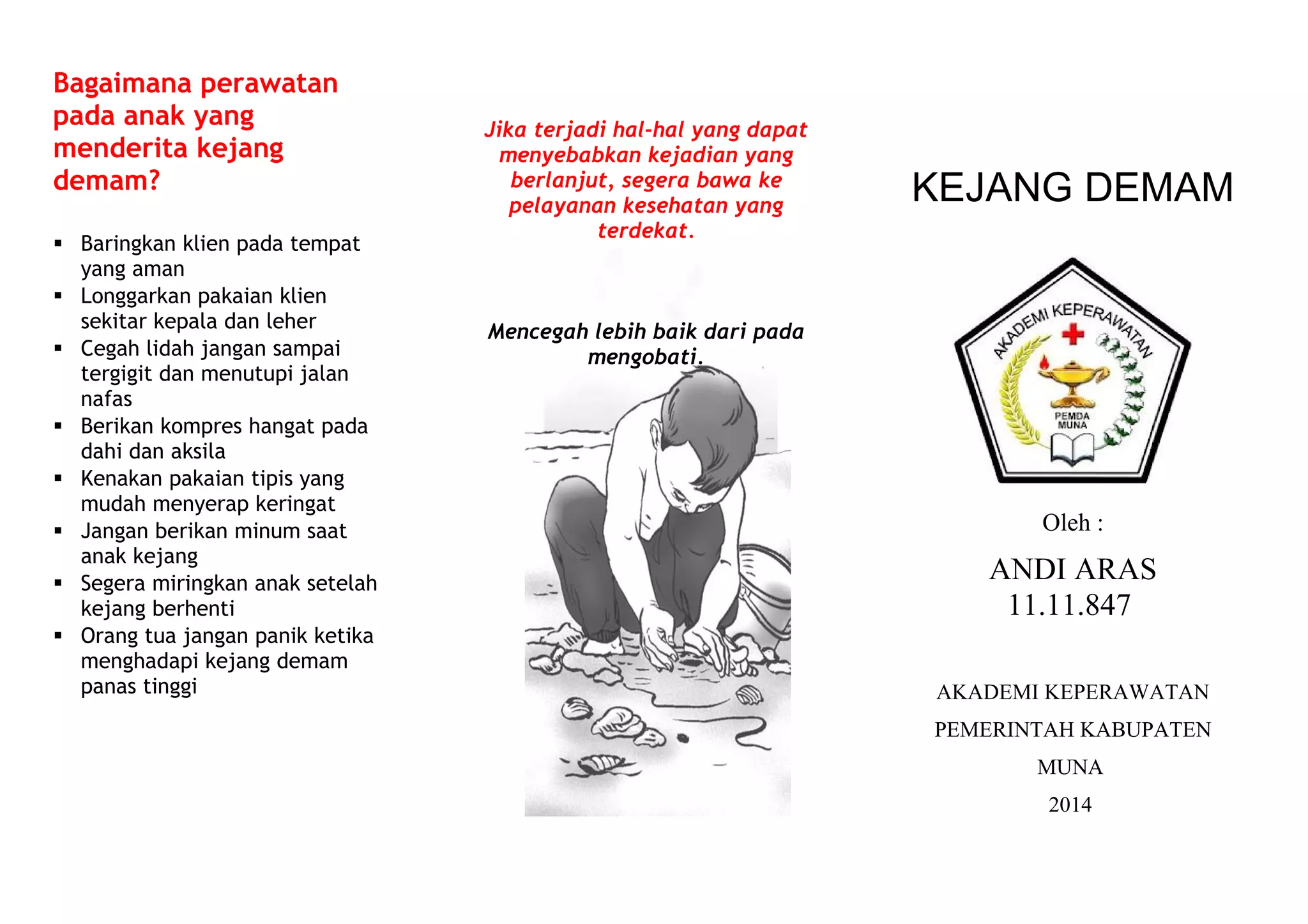 Leaflet kejang demam... | DOC