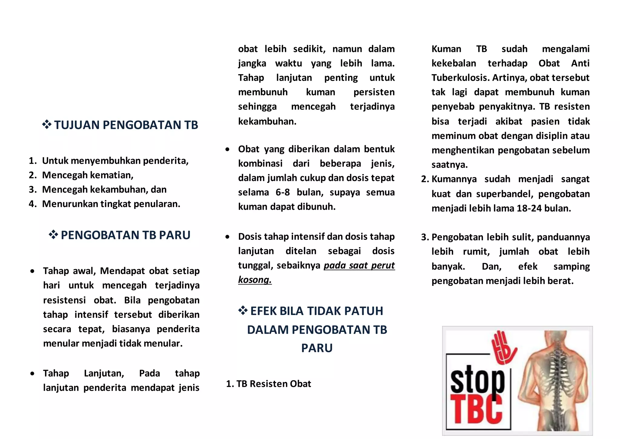Leaflet kepatuhan obat tbc | DOCX