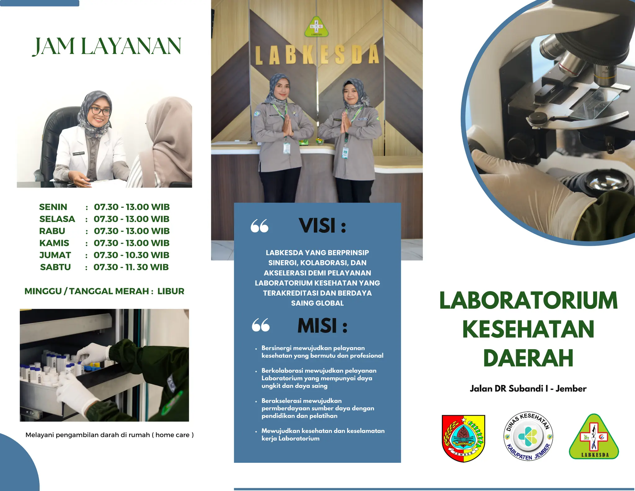 Leaflet Lab Klinik laboratorium keaehatan daerah | PPT | Free Download
