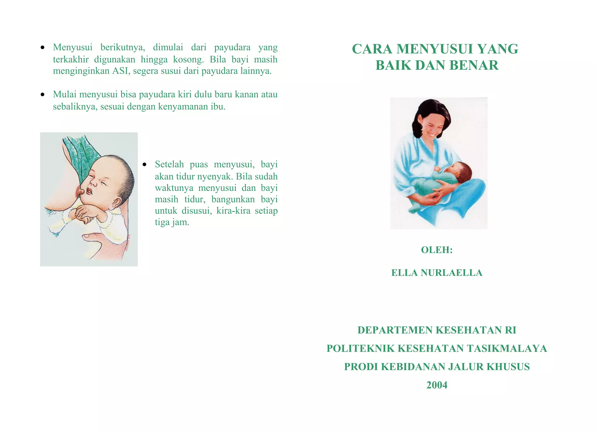 Leaflet menyusui yang baik | DOC