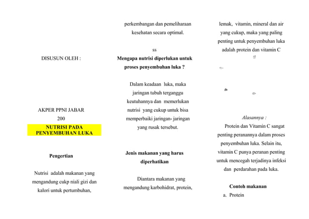 Leaflet nutrisi u luka | DOC