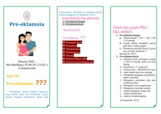 Leaflet Preeklamsia berat pada ibu hamil | DOCX