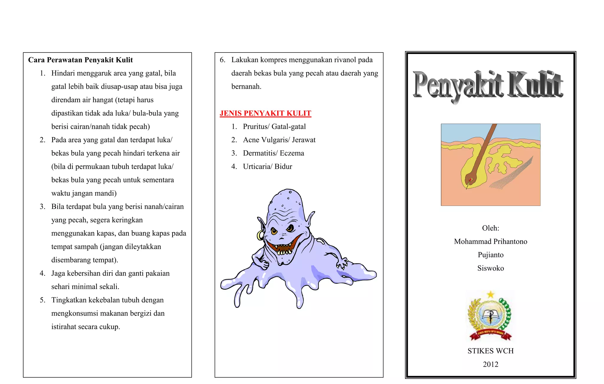 Leaflet penyakit kulit | DOC