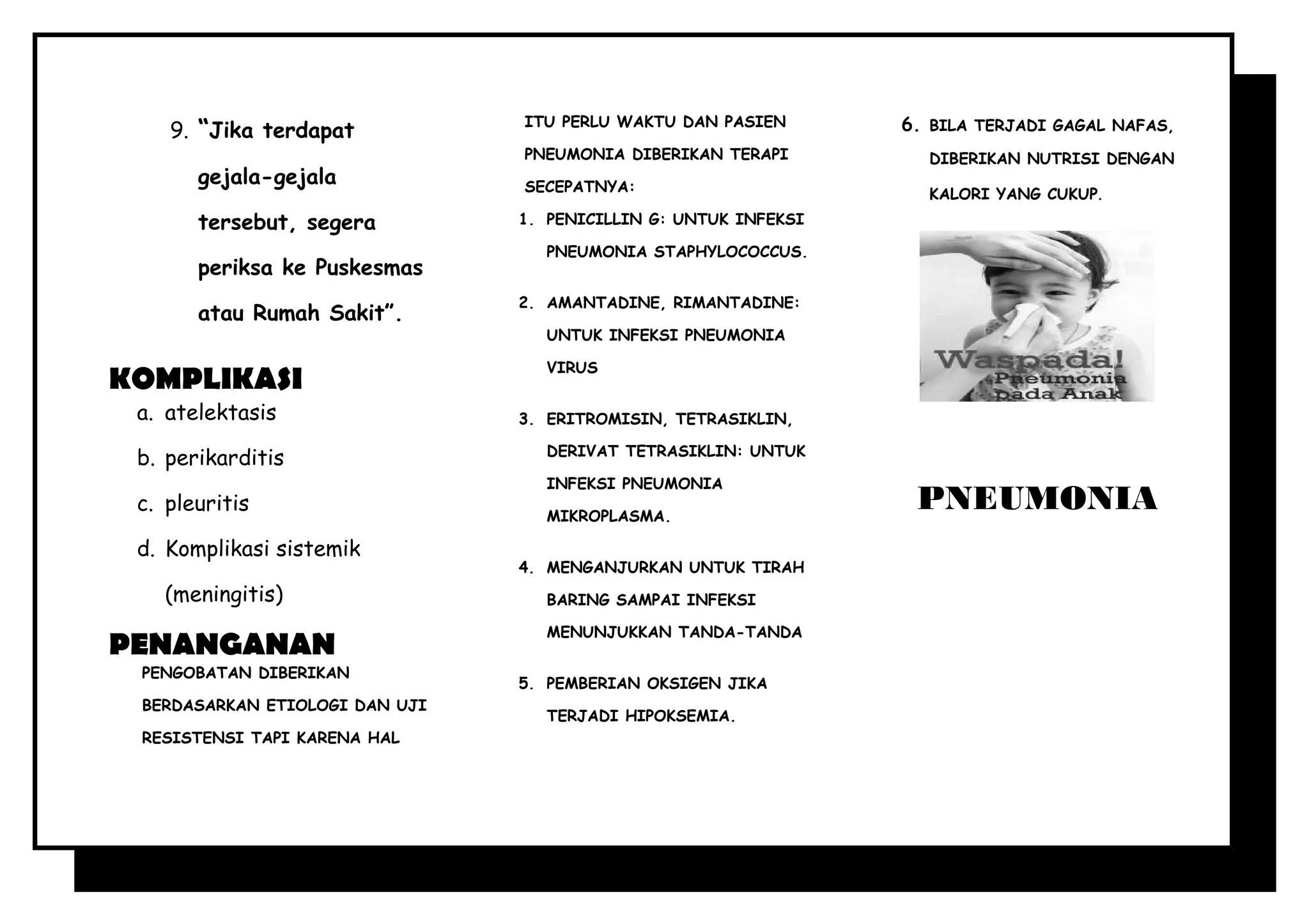 Leaflet pneumonia akper muna | DOC