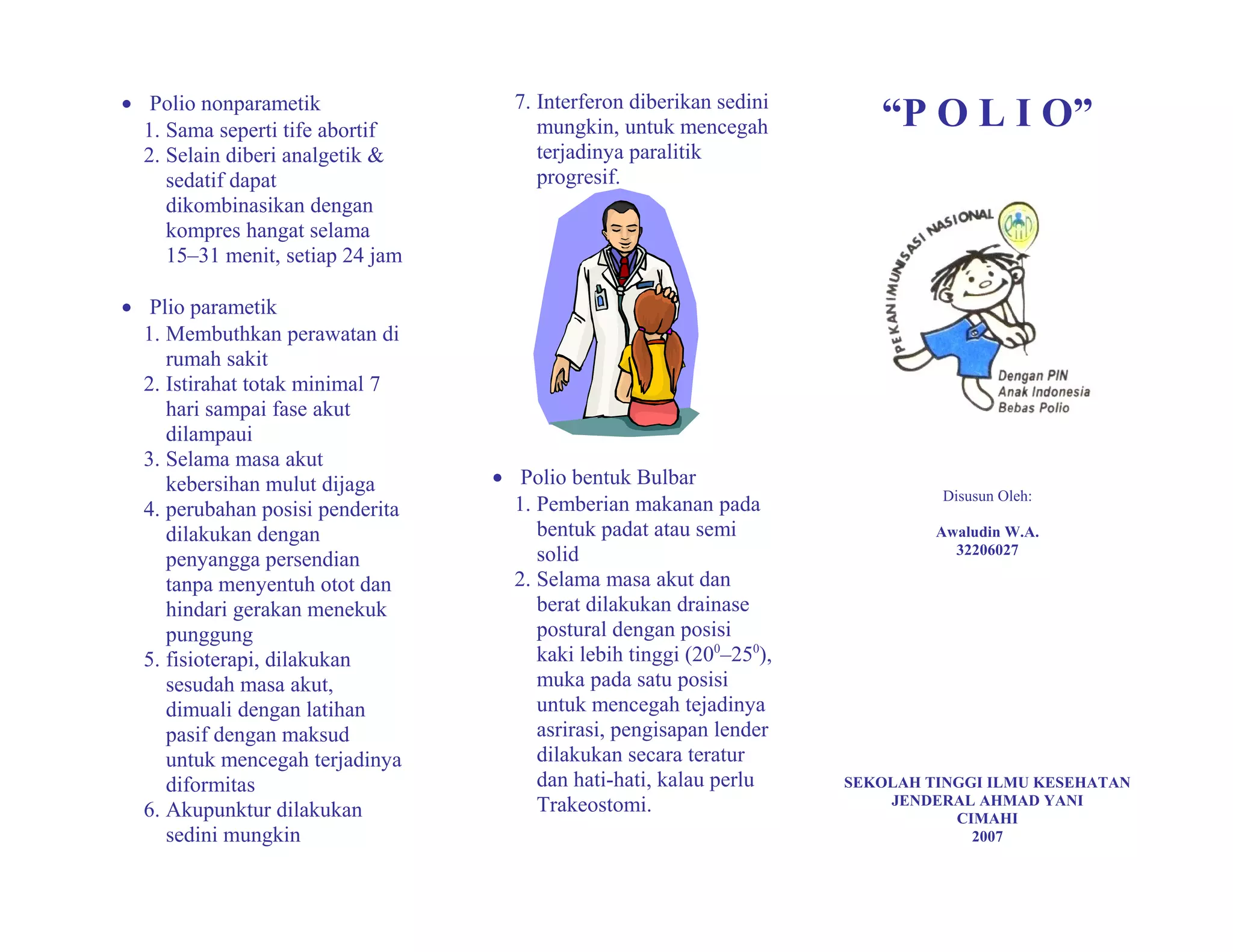 Leaflet polio | PPT