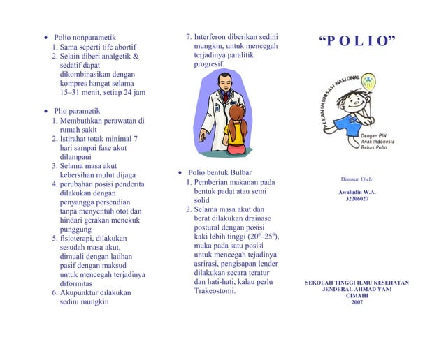 Leaflet polio | PPT