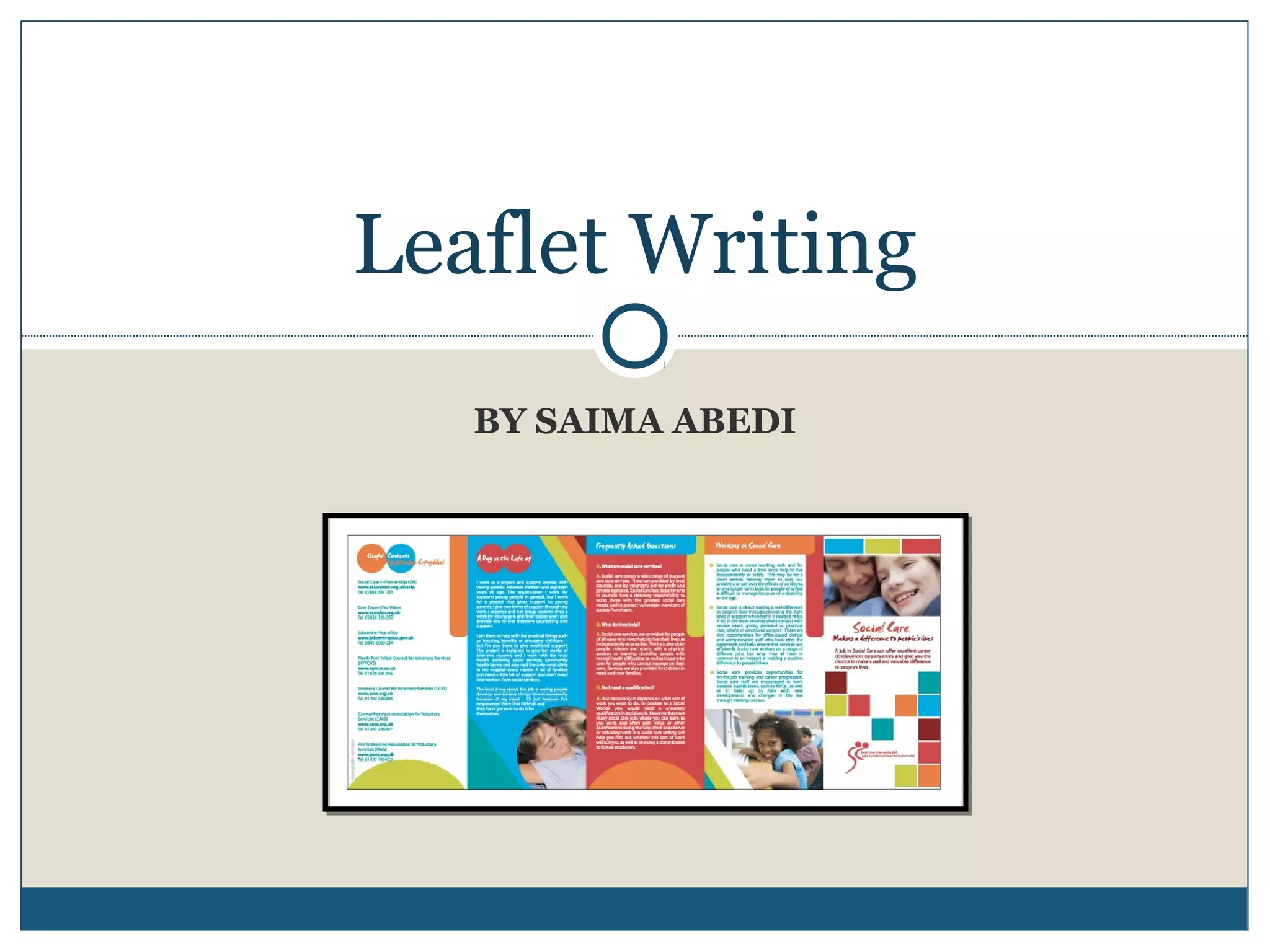 Leaflet Writing presentation | PPT