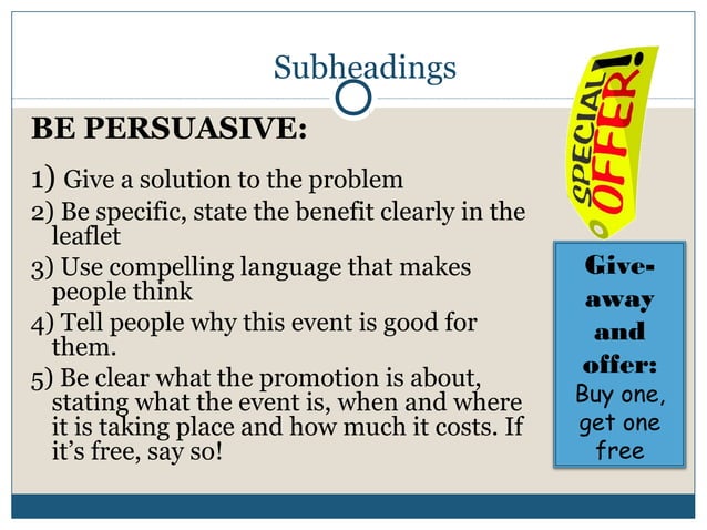 Leaflet Writing presentation