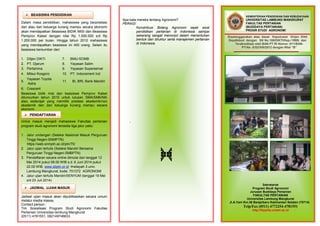 Leaflet ps agronomi 2014 | PDF