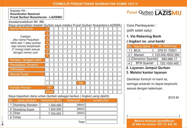 Leaflet qurban pak kumis lazismu | PDF