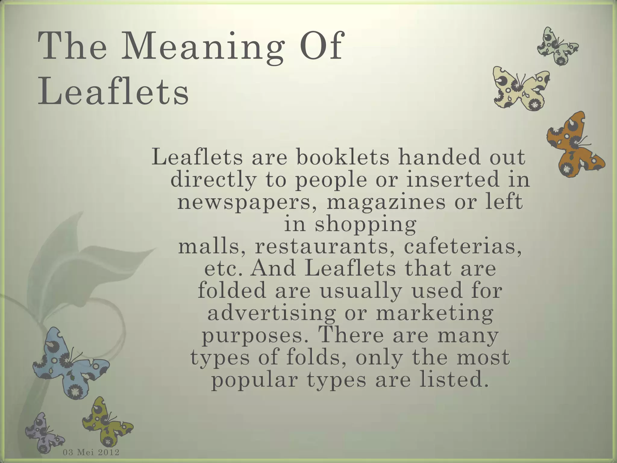 Leaflets, English Grade 8 | PPTX