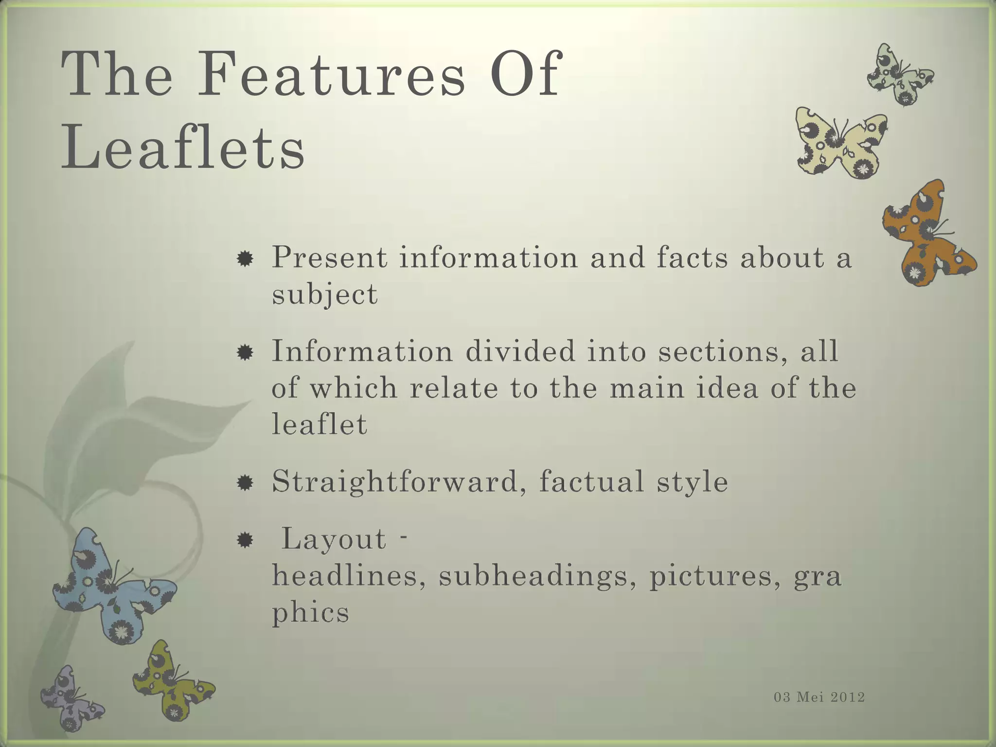 Leaflets, English Grade 8 | PPTX