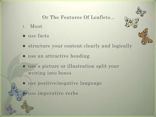Leaflets, English Grade 8 | PPTX
