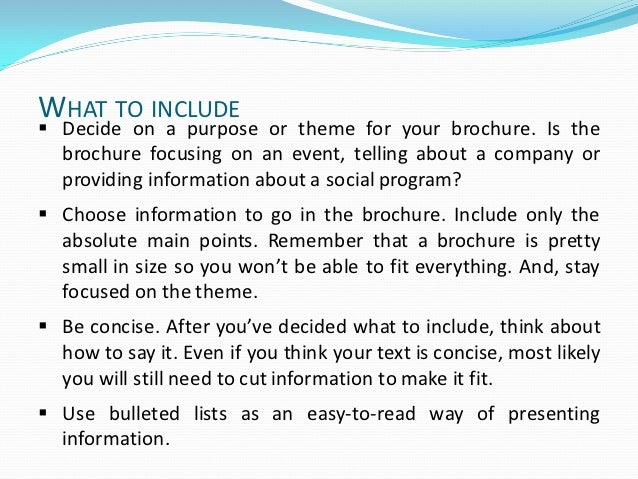 Leaflets and Brochures