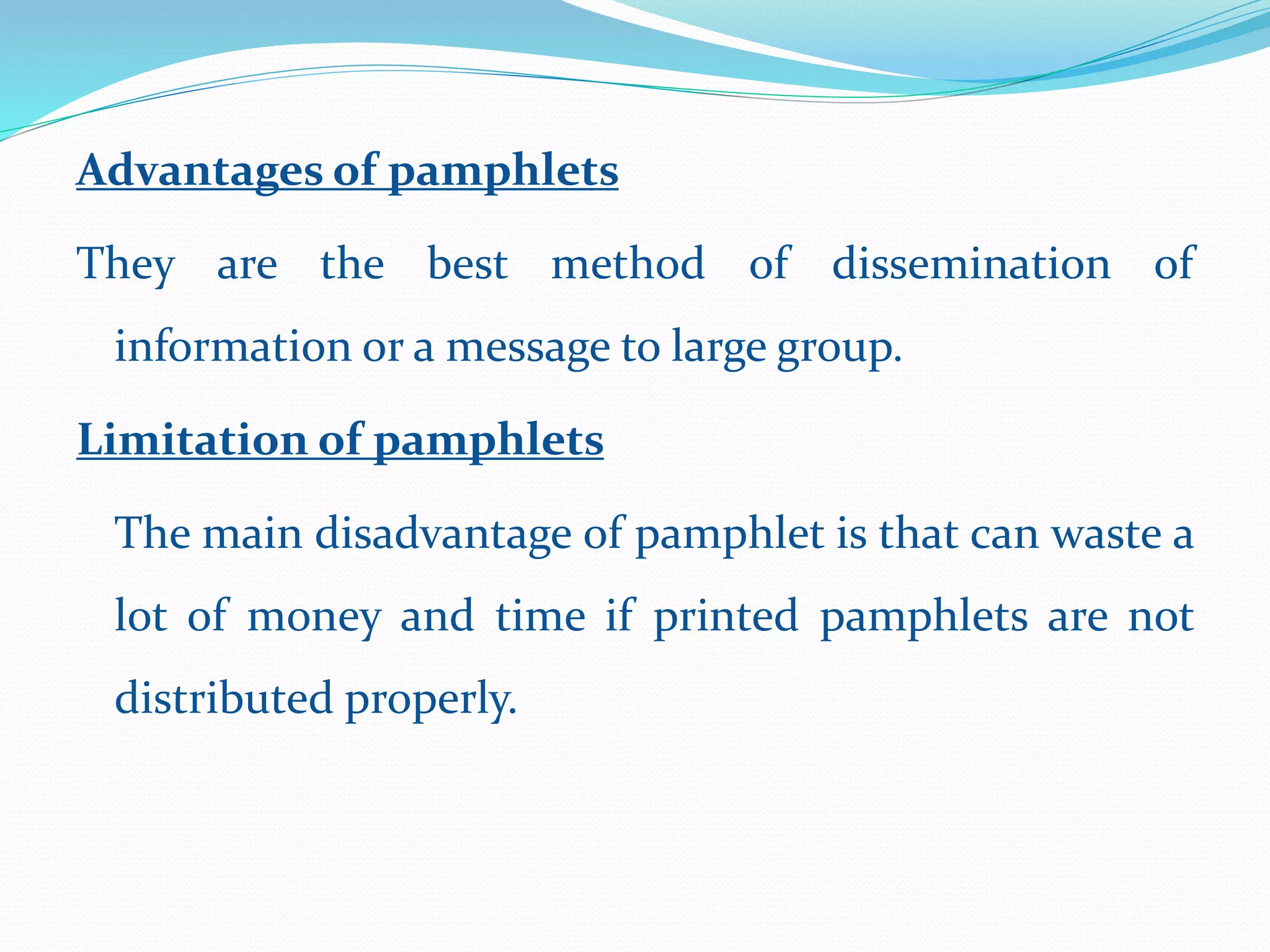 Leaflets and pamplets | PPTX