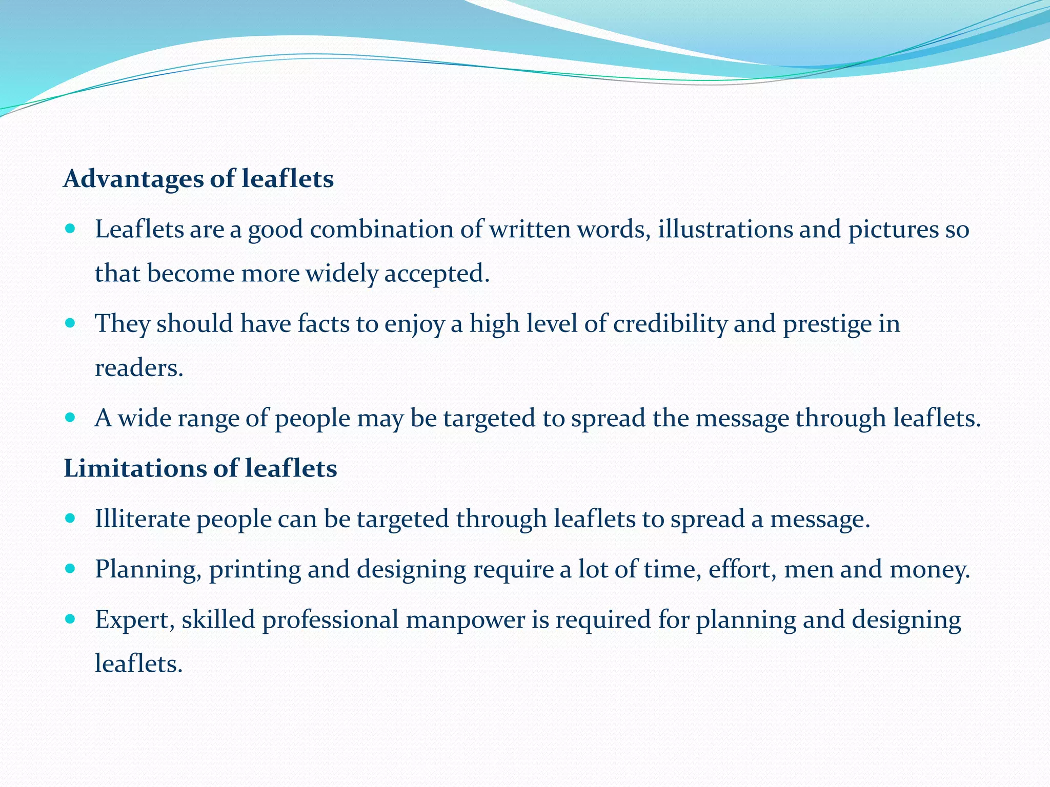 Leaflets and pamplets | PPTX