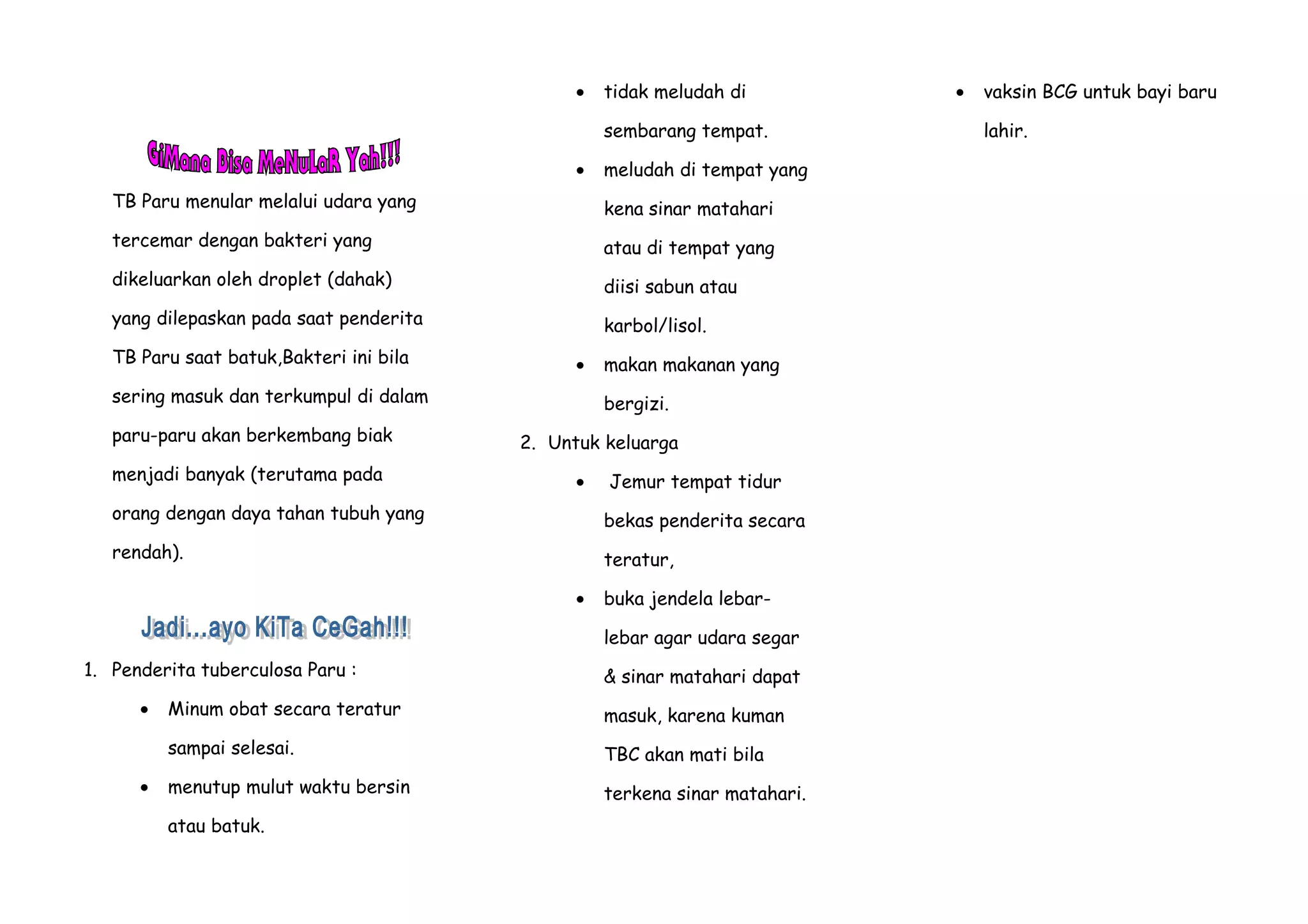 Leaflet tbc akper pemkab muna raha | DOC