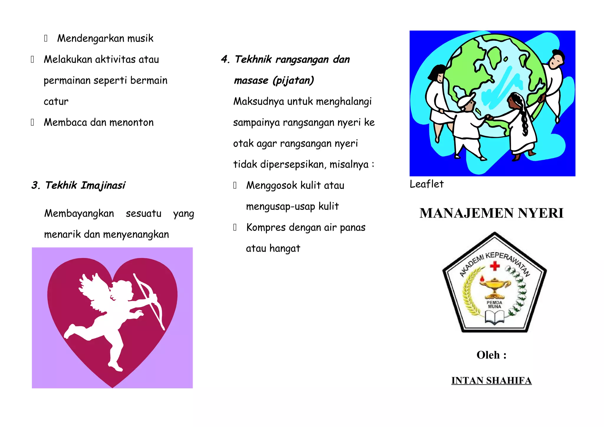 Leaflet teknik mengatasi nyeri akper pemkab muna | DOC