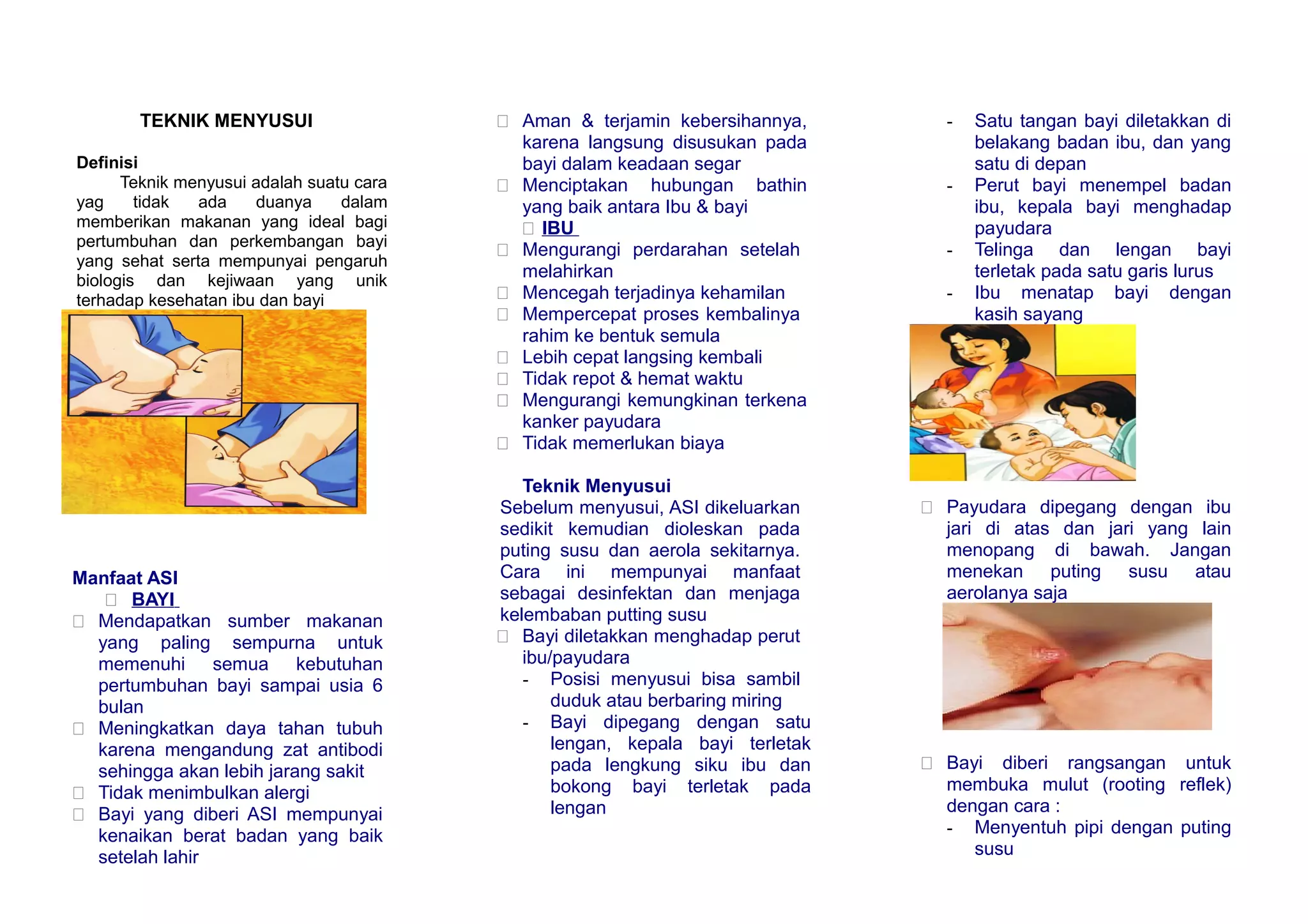Leaflet teknik menyusui | RTF