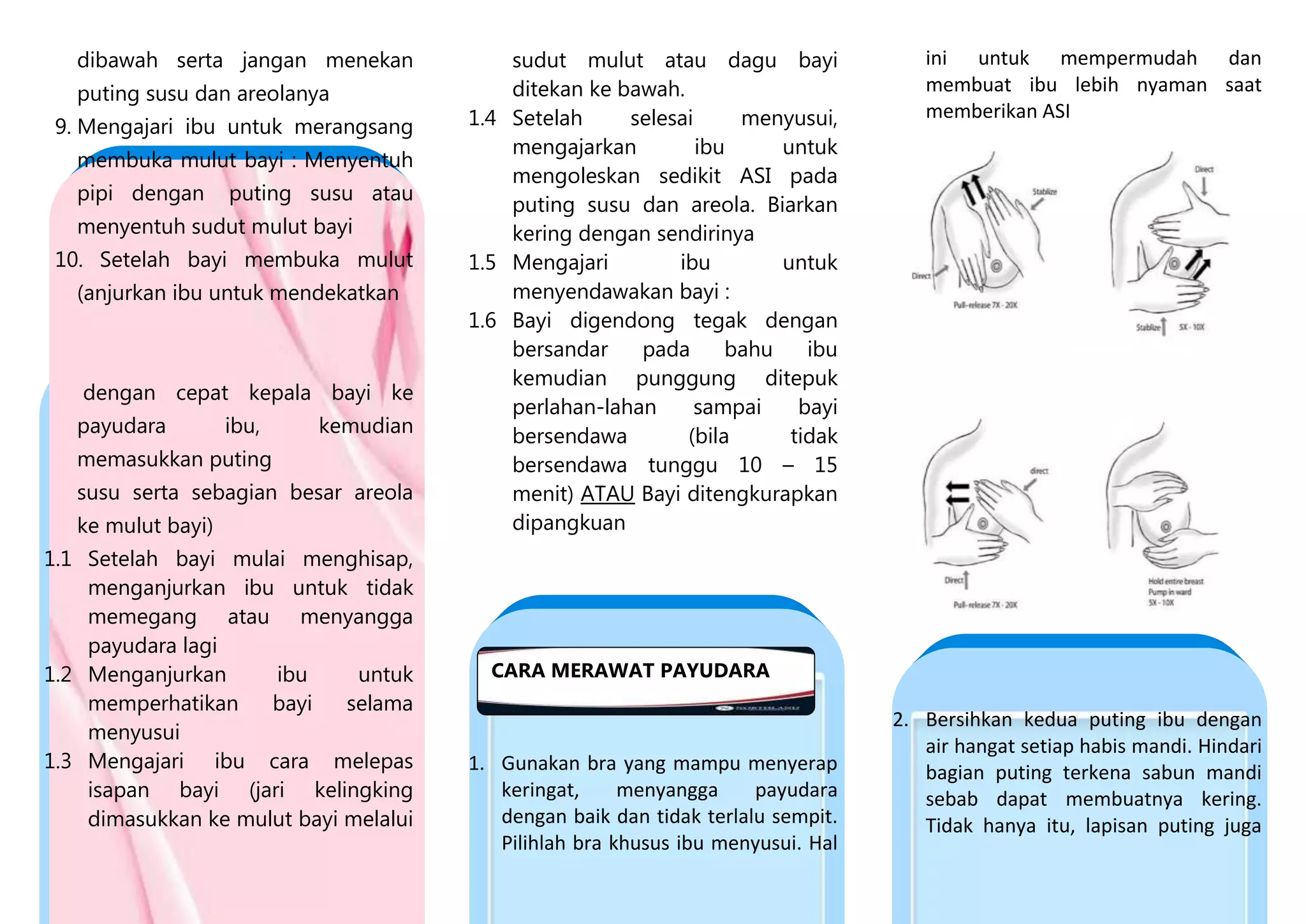 Leaflet teknik menyusui yang benar | DOCX