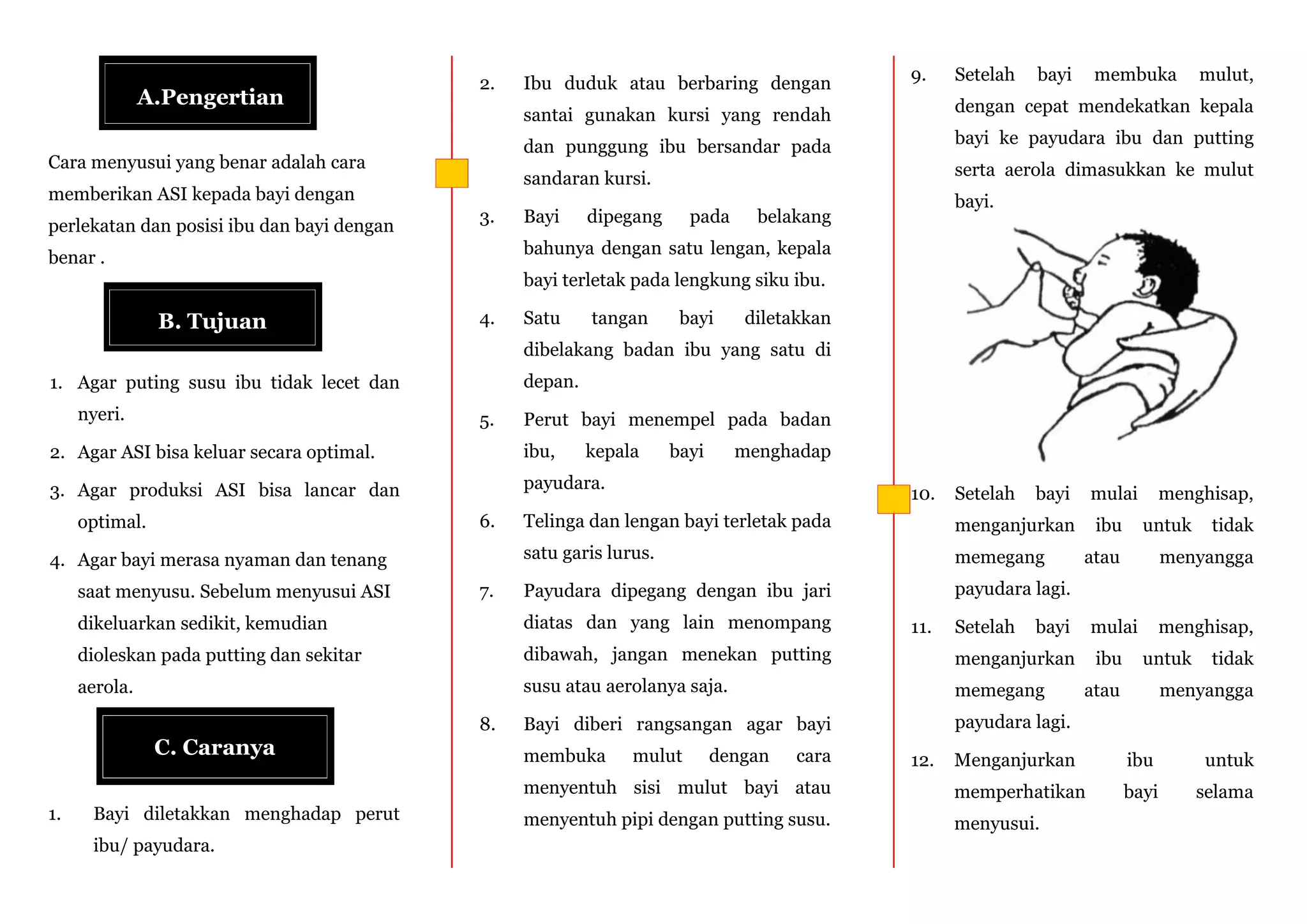 Leaflet teknik menyusui yang benar | PDF