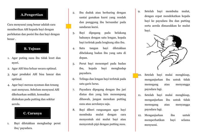 Leaflet teknik menyusui yang benar | PDF