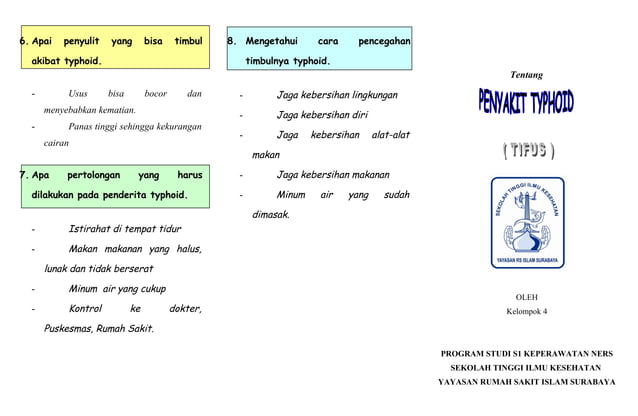 Leaflet tifoid. | PPT