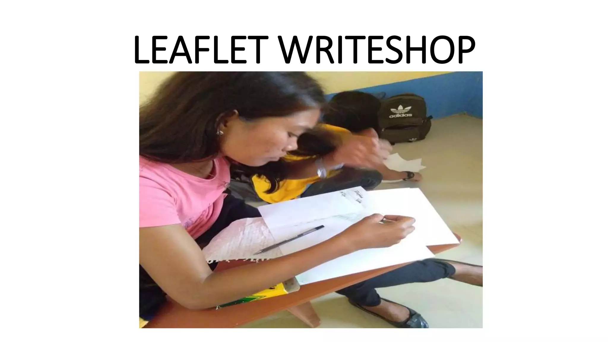 Leaflet writeshop | PPTX