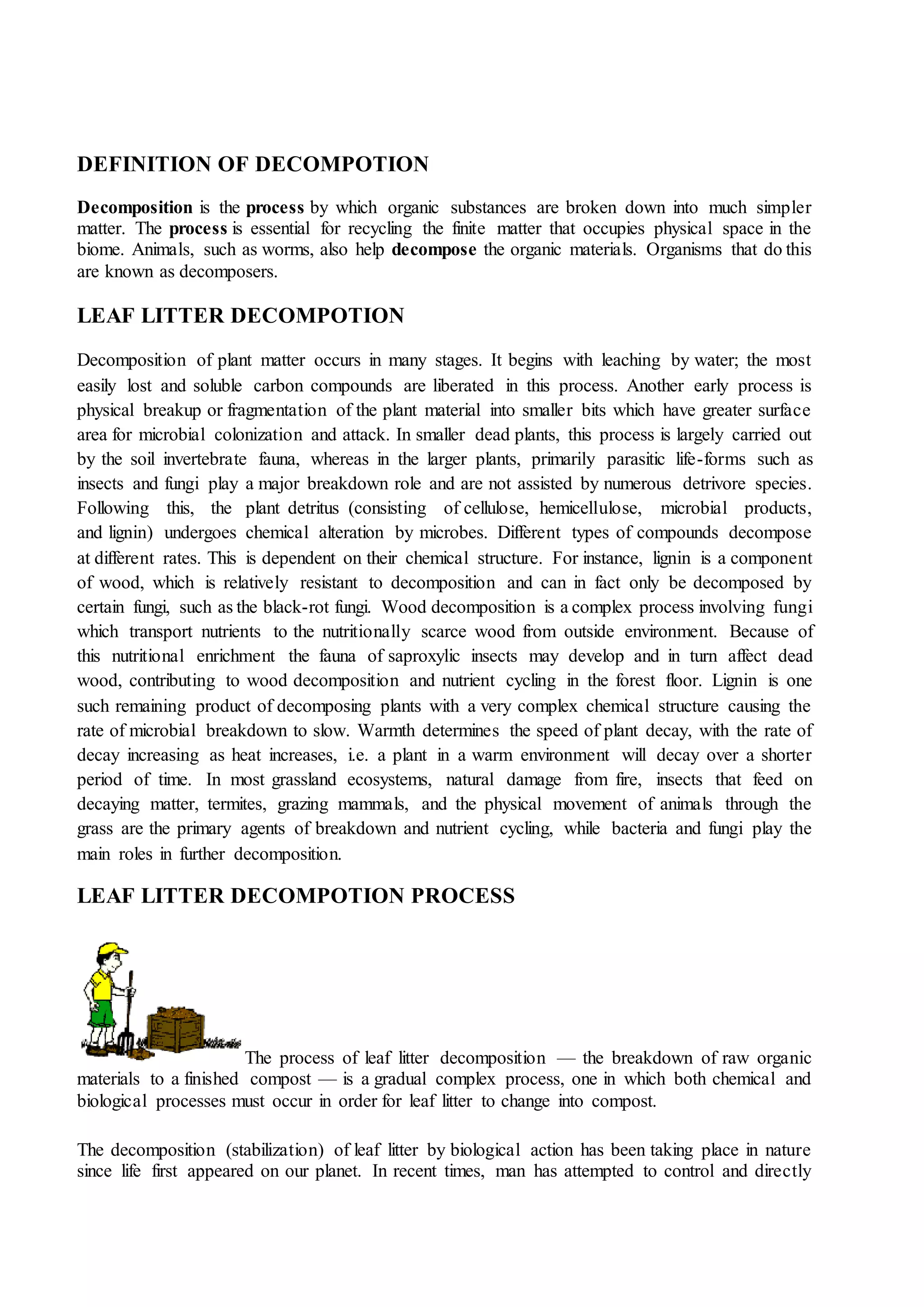 Leaf litter decomposition in agroforestry system | DOCX