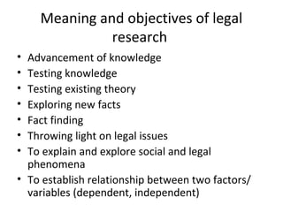 Leagal research methods | PPT