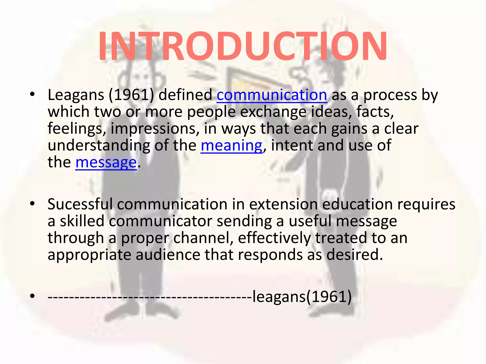 Leagens model of communication | PPTX