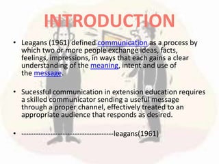 Leagens model of communication | PPTX