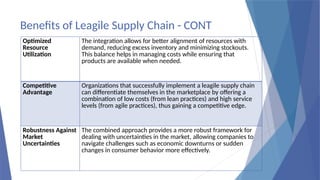 Lean and Agile Supply Chain Management, Article Review.pptx | Logistics ...