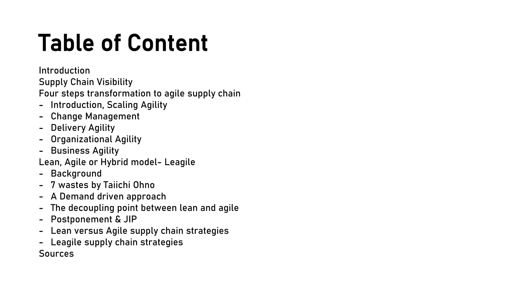 Leagile Supply Chain Transformation And Strategies Pdf
