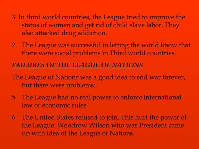League Of Nations | PPT | War and Conflicts