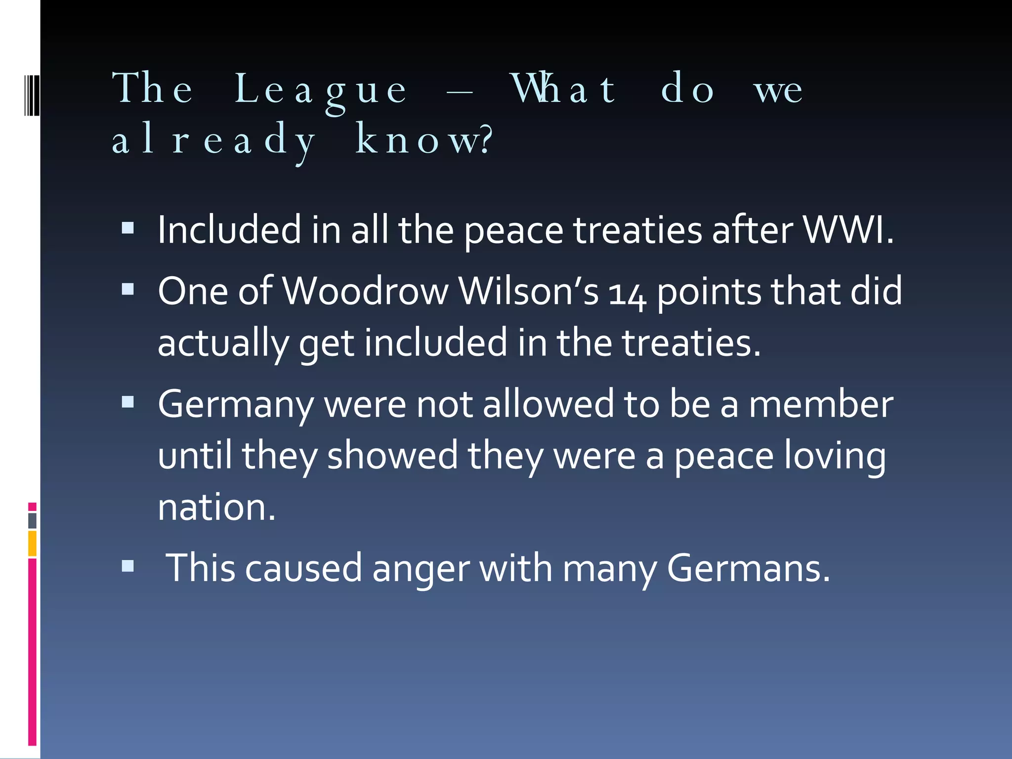 League Of Nations Summary | PPT | Politics