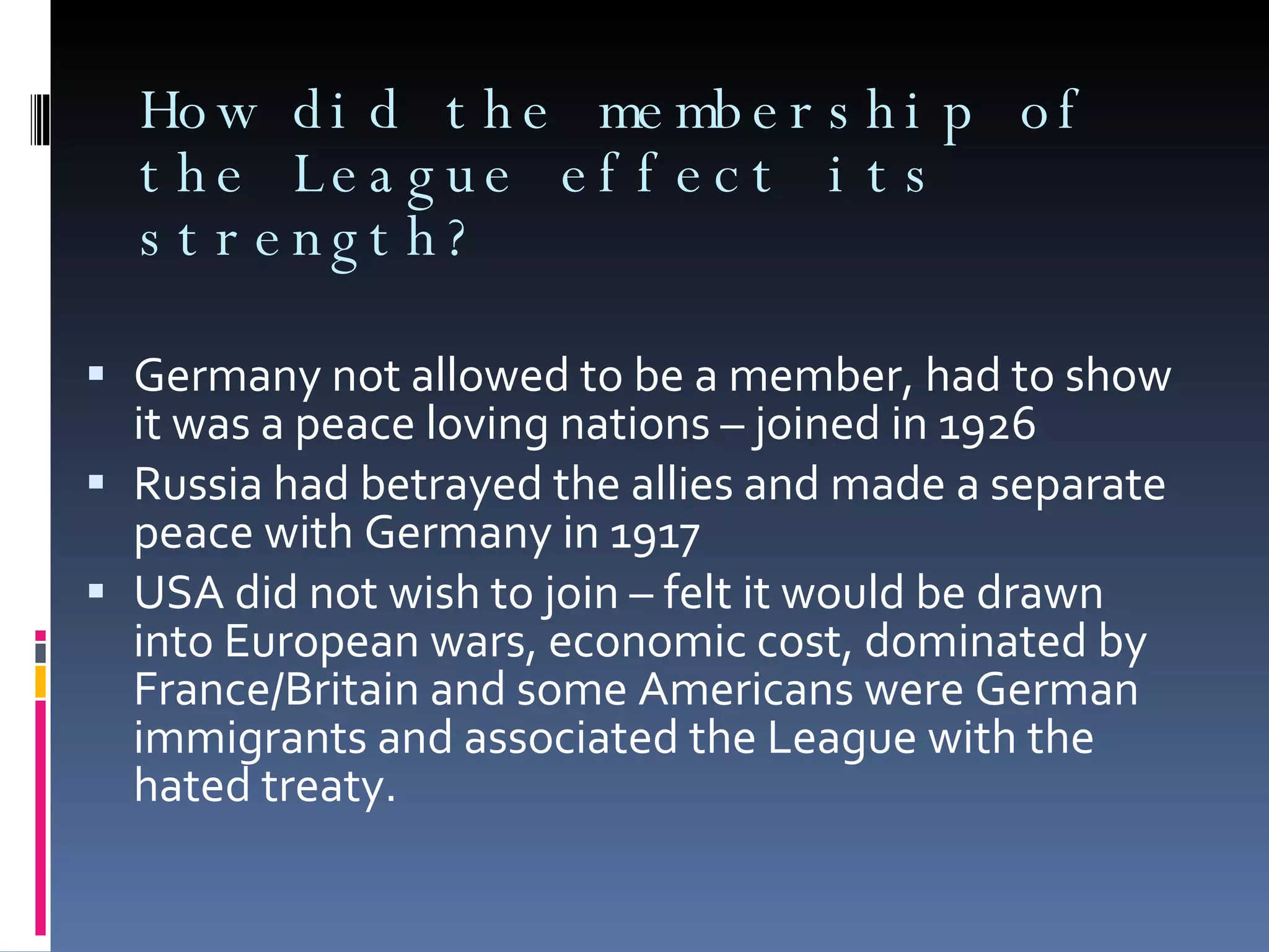 League Of Nations Summary | PPT | Politics