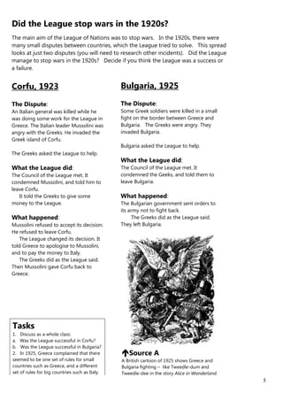 League of nations student booklet | DOCX | Death, Injury, or Military ...