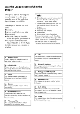 League of nations student booklet | DOCX | Death, Injury, or Military ...