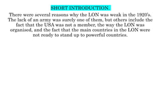 IGCSE EXAM PRACTICE - LEAGUE OF NATIONS - QUESTIONS AND ANSWERS | PPTX