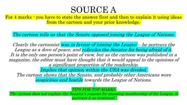 IGCSE EXAM PRACTICE - LEAGUE OF NATIONS SOURCES - QUESTIONS AND ANSWERS ...