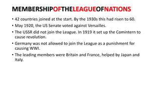 CAMBRIDGE IGCSE HISTORY REVISION 2 - LEAGUE OF NATIONS | PPTX