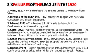 CAMBRIDGE IGCSE HISTORY REVISION 2 - LEAGUE OF NATIONS | PPTX
